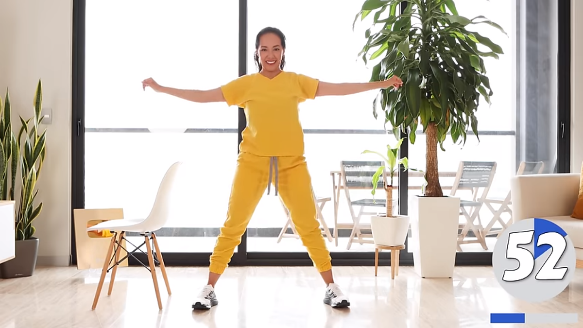 Caminata en Casa para Adultos Mayores (Bajo Impacto) Power Walking | M ...